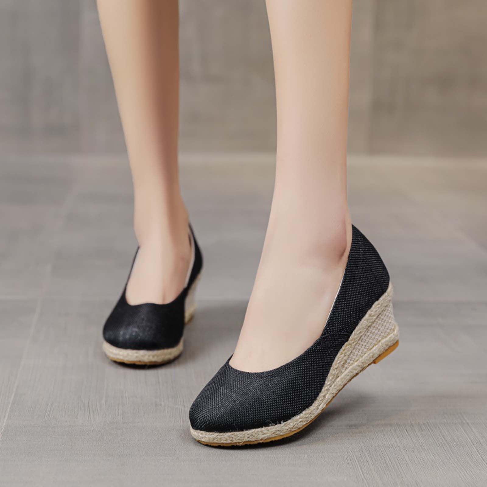 EQWLJWE Dressy Sandals Women's High Heel Sandals Casual Solid Color ...