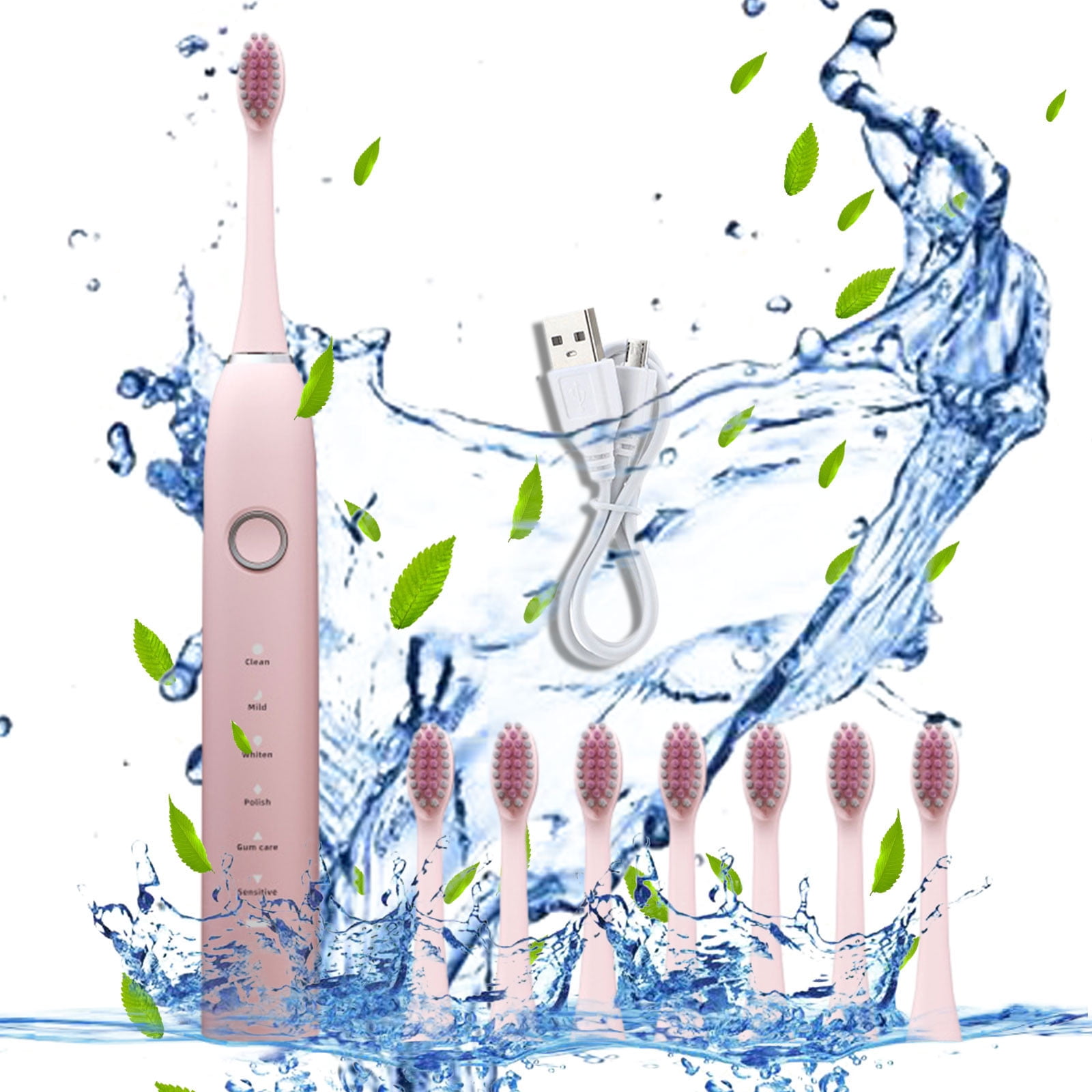 EQWLJWE Electric Toothbrush for Adults,Rechargeable Sonic Toothbrush ...