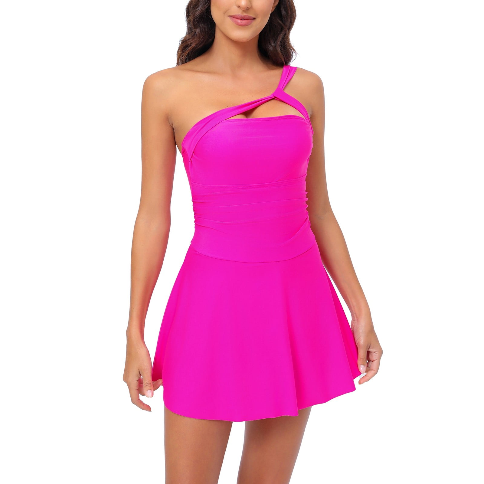 EQWLJWE Full Coverage Swimsuits for Womens One Piece Swimsuit Swim ...