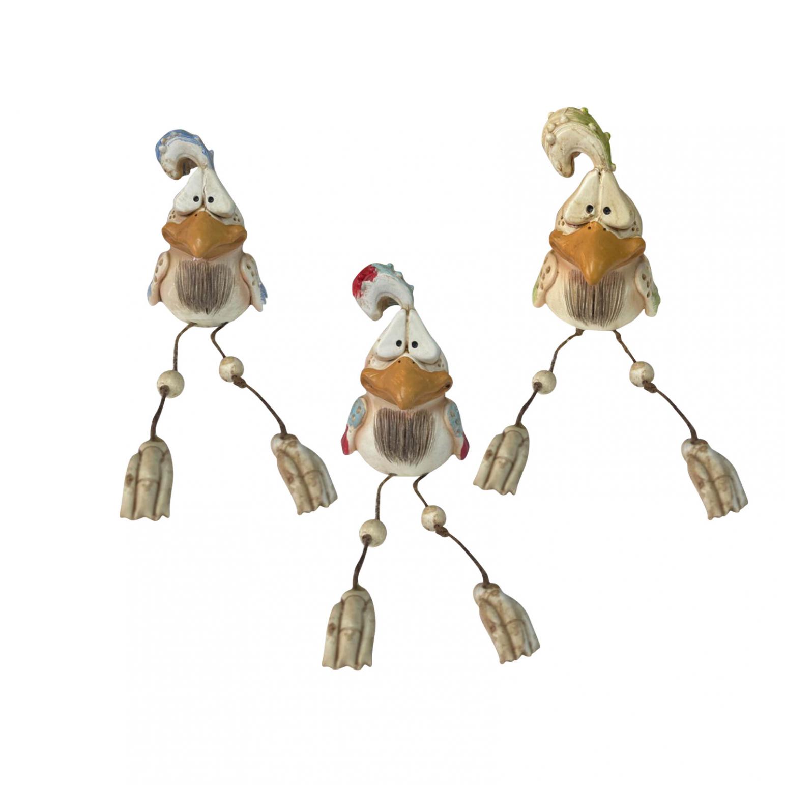 SDJMa Garden Statue Birds Decor - Resin Bird Sparrow with Jittery Legs ...