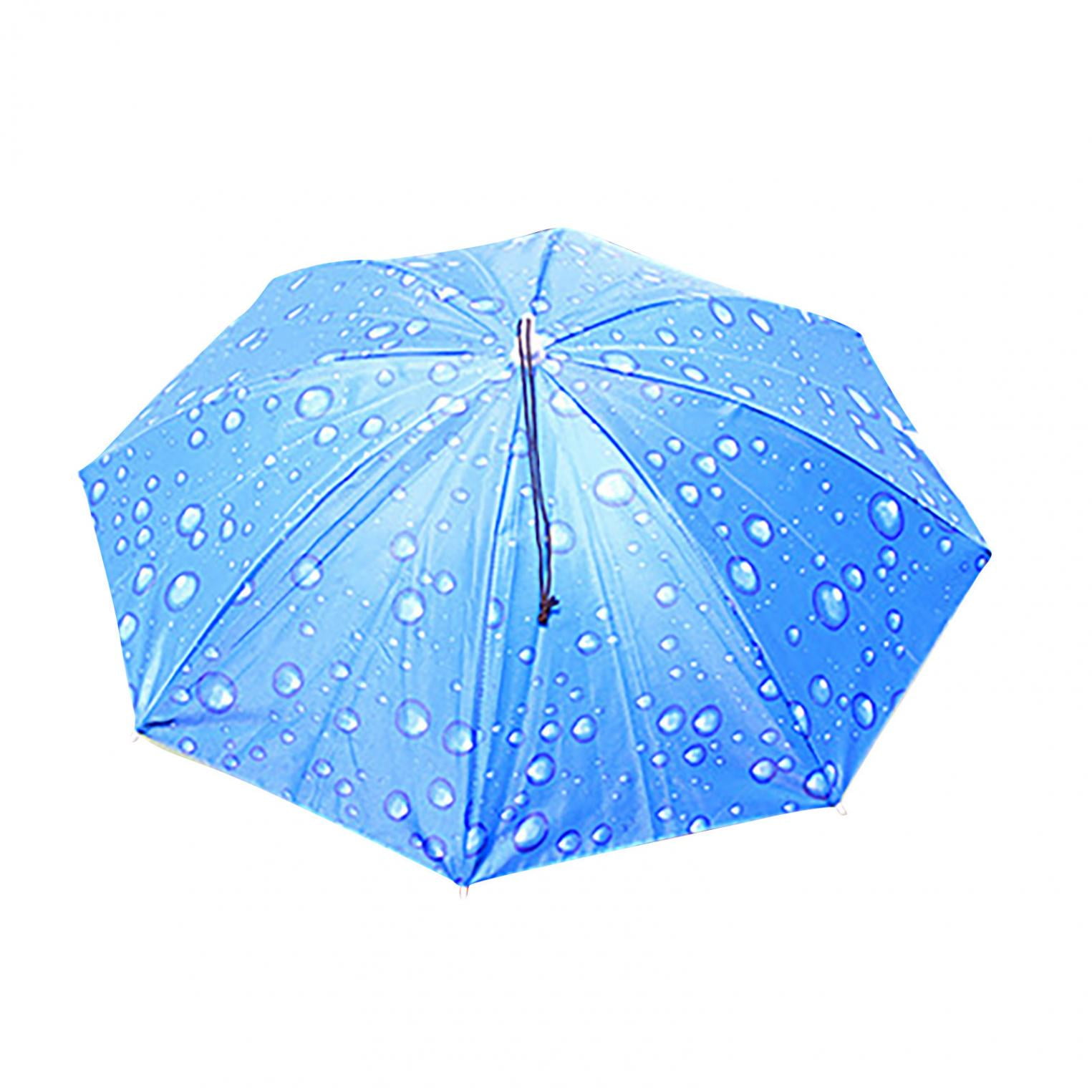 SDJMa Head-Mounted Umbrella Windproof Rainproof Sunshade Folding ...
