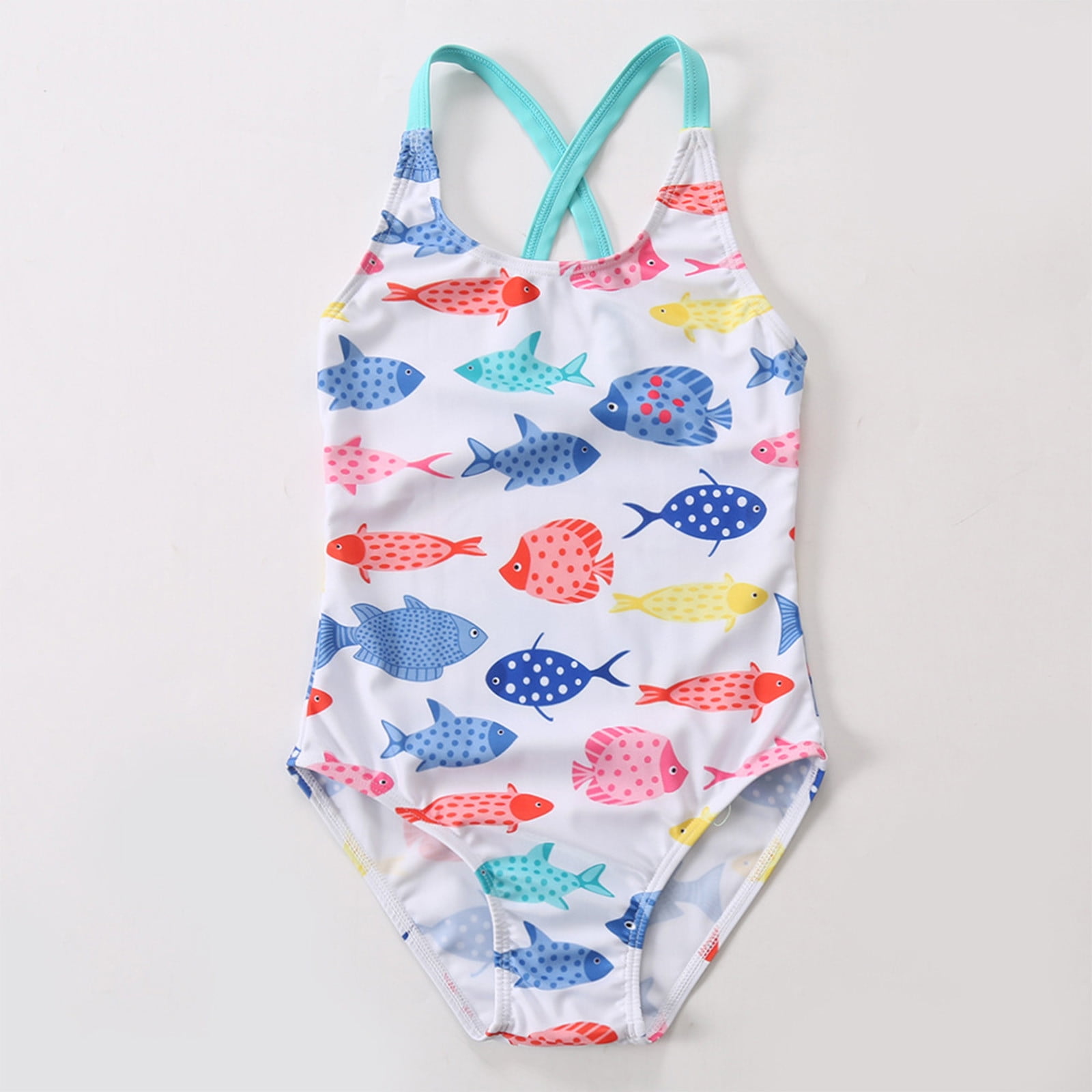 EQWLJWE Little Girls One Piece Swimsuits Summer Quick Dry Beach ...