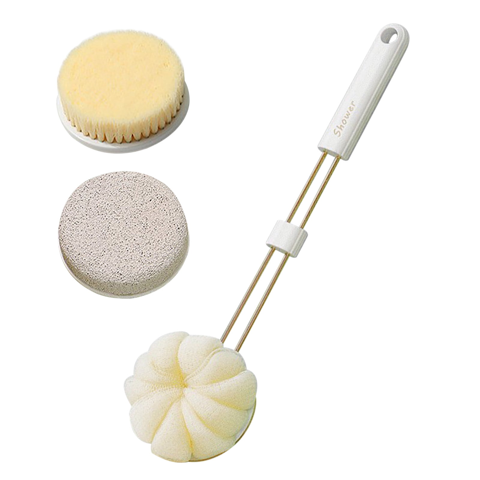 EQWLJWE Loofah on a Stick, Loofah Back Scrubber for Shower, Bath Sponge ...