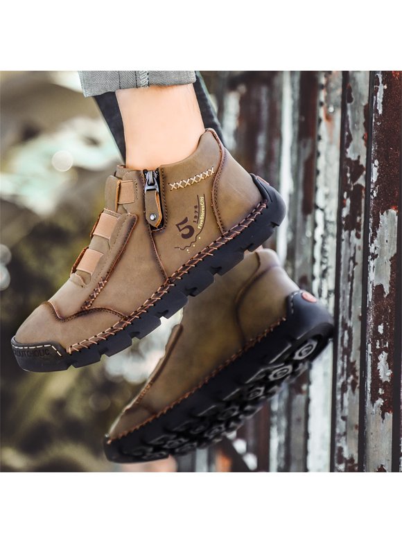 Men's Boots with Side Zippers