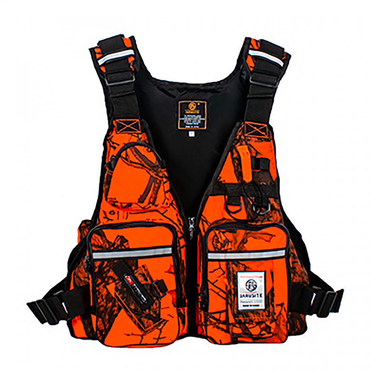 EQWLJWE Multi-Pocket Adult Life Jacket For Outdoor Fishing, Rowing ...