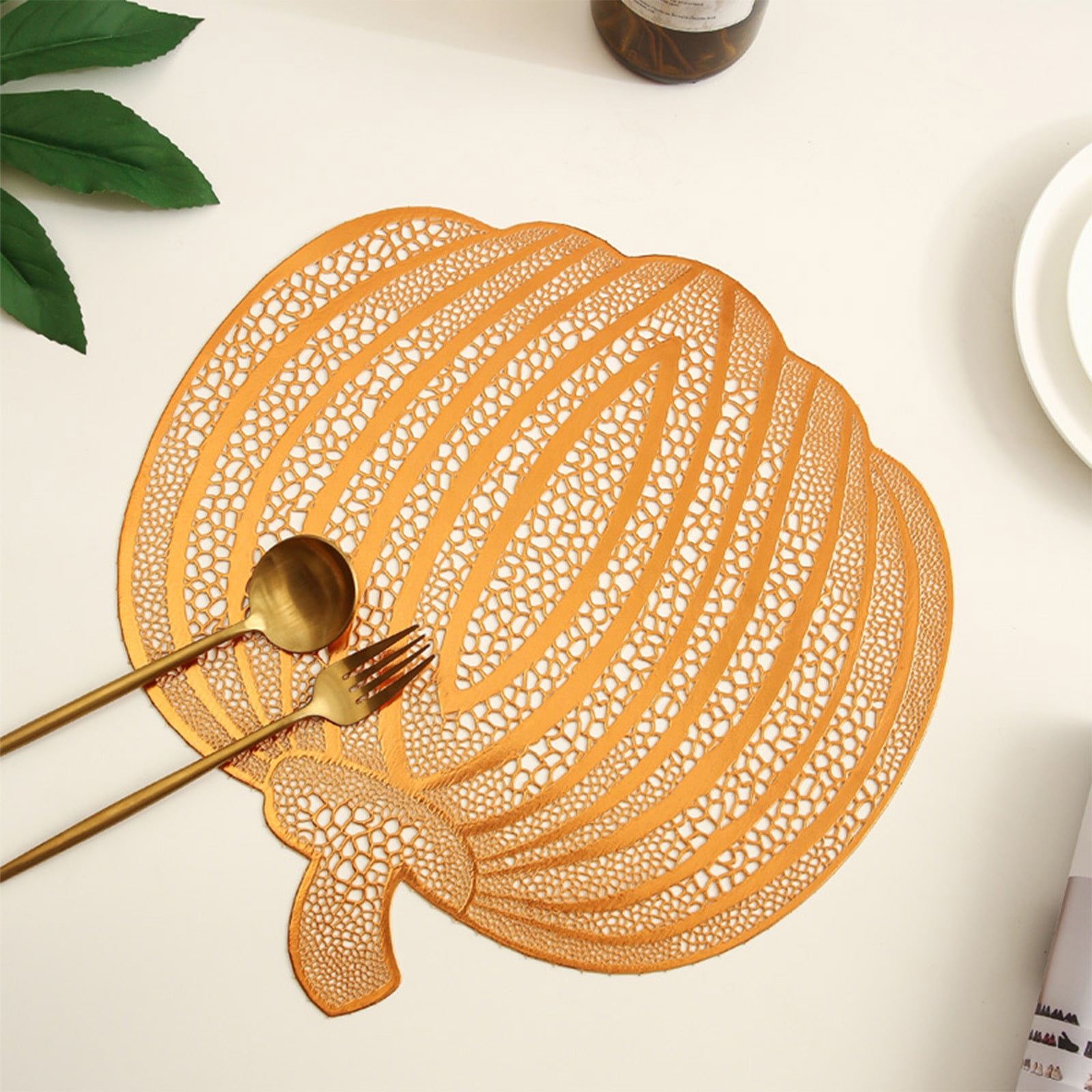 EQWLJWE Pumpkin Placemats，Harvest Placemats Fall Placemats Heat ...