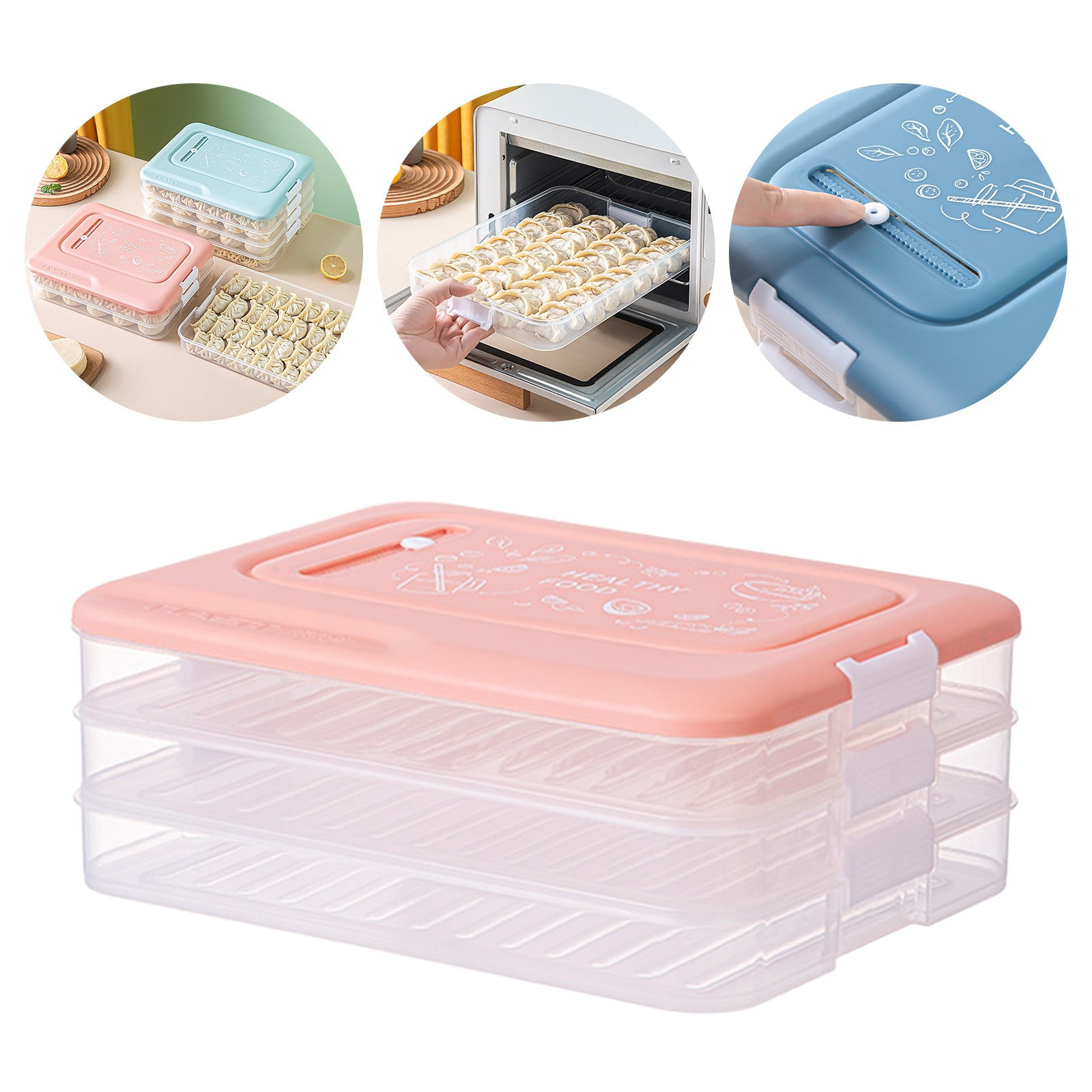 EQWLJWE Refrigerator Food Organizer Plastic Food Storage Containers ...