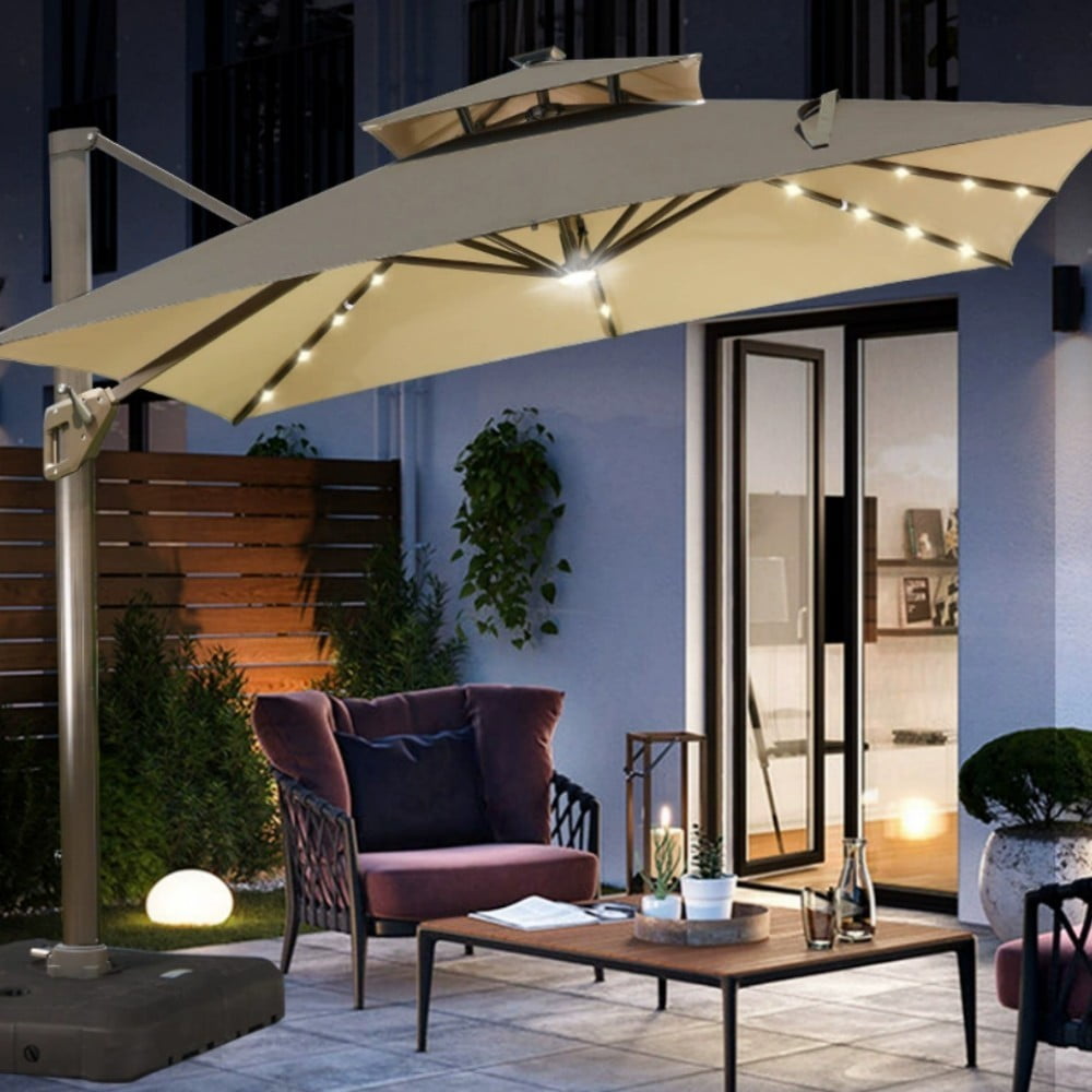 EQWLJWE Solar Patio Umbrella Lights,String Lights with Clip,Remote ...
