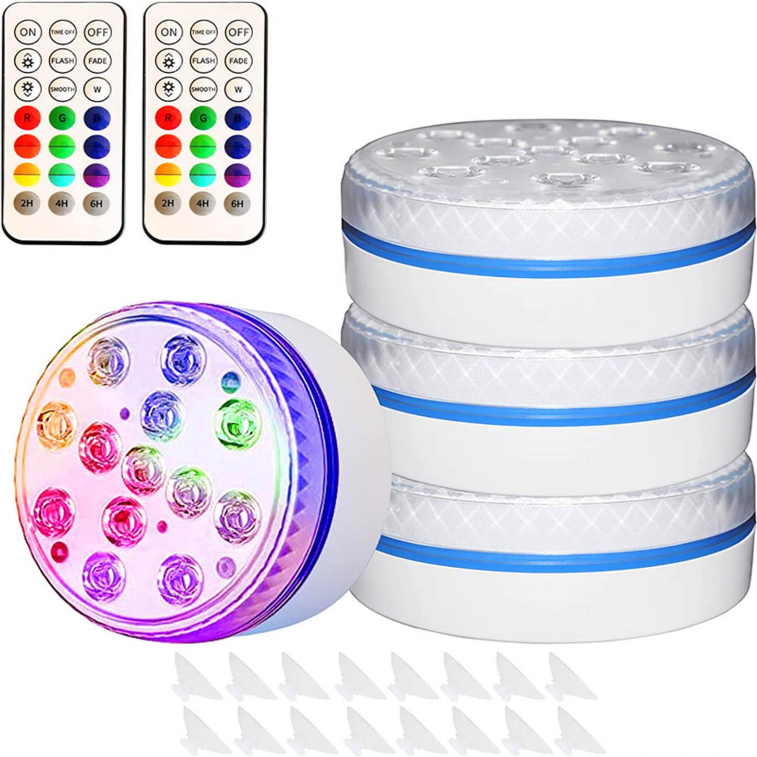 EQWLJWE Submersible Led Lights with Remote - 2.76"Waterproof Underwater ...