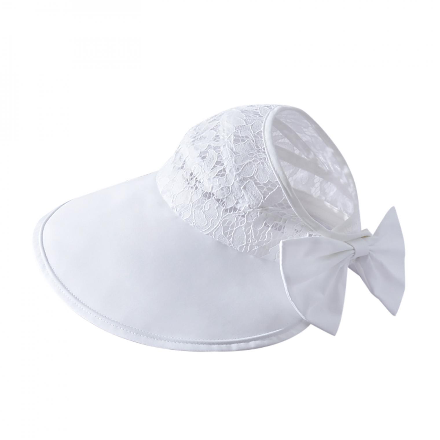 EQWLJWE Sun Hat Women's Summer Sun Protection Fashion Shell Type Bow ...