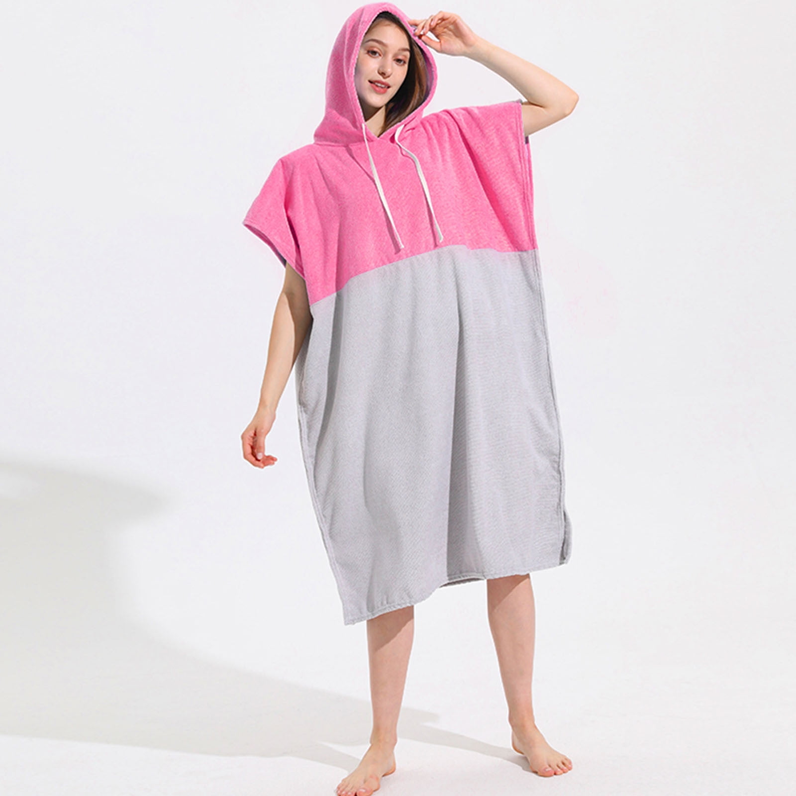 EQWLJWE Surfing Changing Robe with Hood,Quick Dry Wetsuit Changing Bath ...