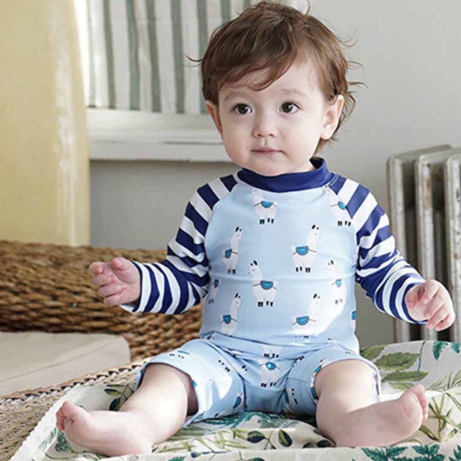 EQWLJWE Toddler Boys Girls One Piece Swimsuit Swimwear Summer Cartoon ...