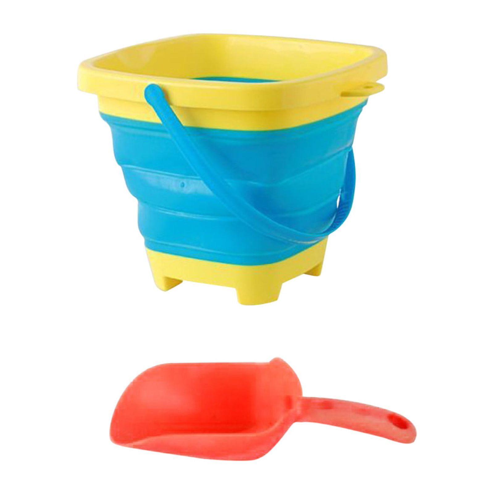 EQWLJWE Toys Beach Collapsible Buckets Toys Sand Buckets with 1 Shovel ...