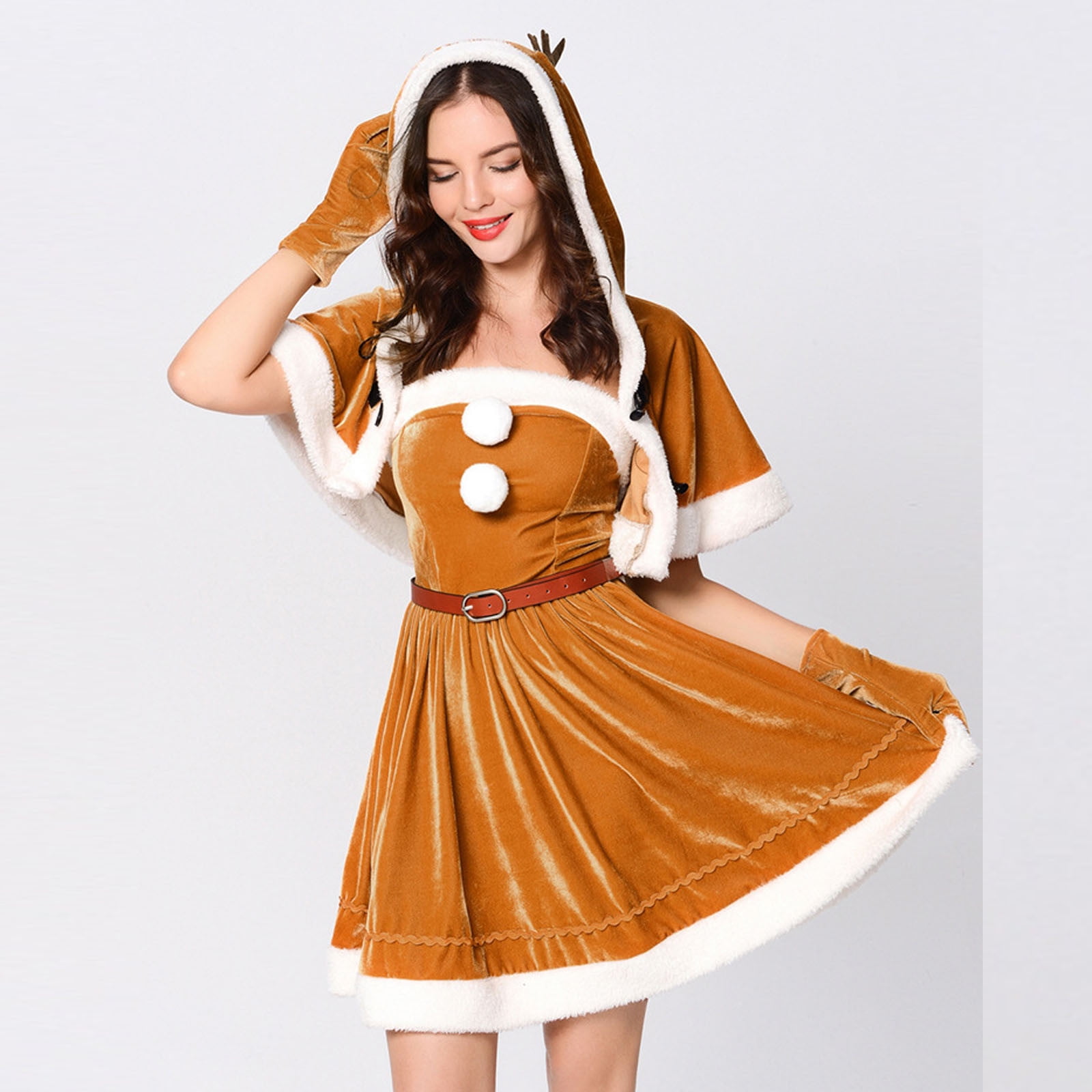 Eqwljwe Women Christmas Cosplay Costume Adults Costume Party Christmas