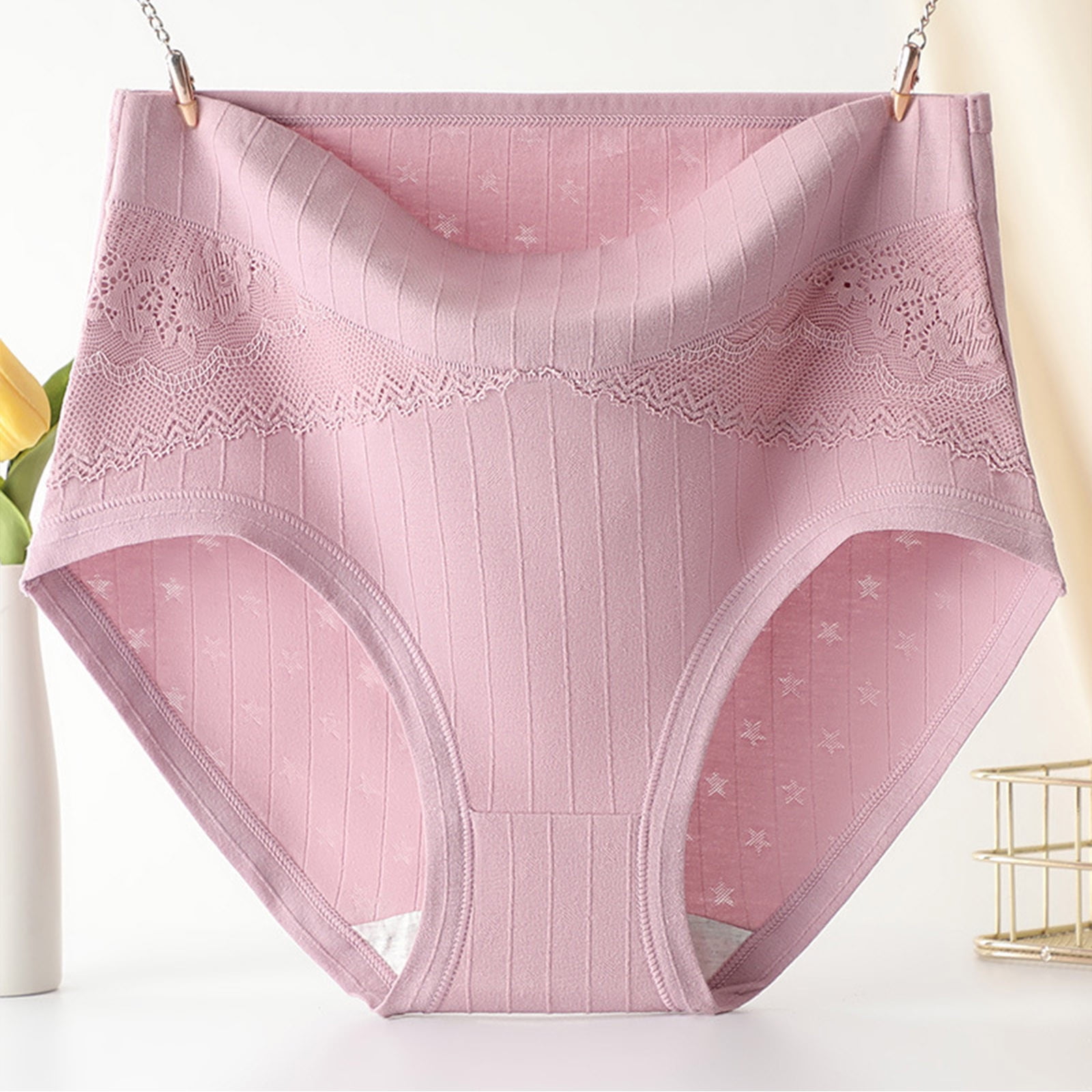 EQWLJWE Womens High Cut Briefs Underwear Solid Color Full Coverage Seamless Stretch Comfort ...