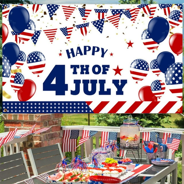 EQnnyilgtal Independence Day Banners Photo Backdrops 4th of July Decor ...
