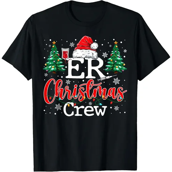 ER Holiday Crew Emergency Room Nurse Techs Support Team Festive Unisex ...