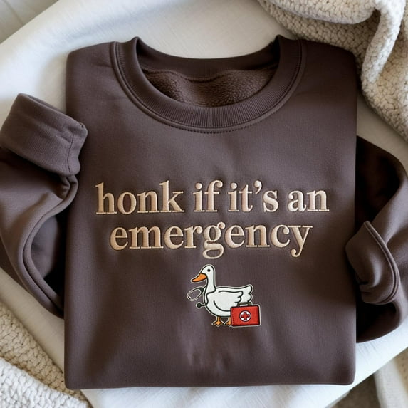ER Nurse Silly Goose Embroidered Sweatshirt, Honk If It's An Emergency ...
