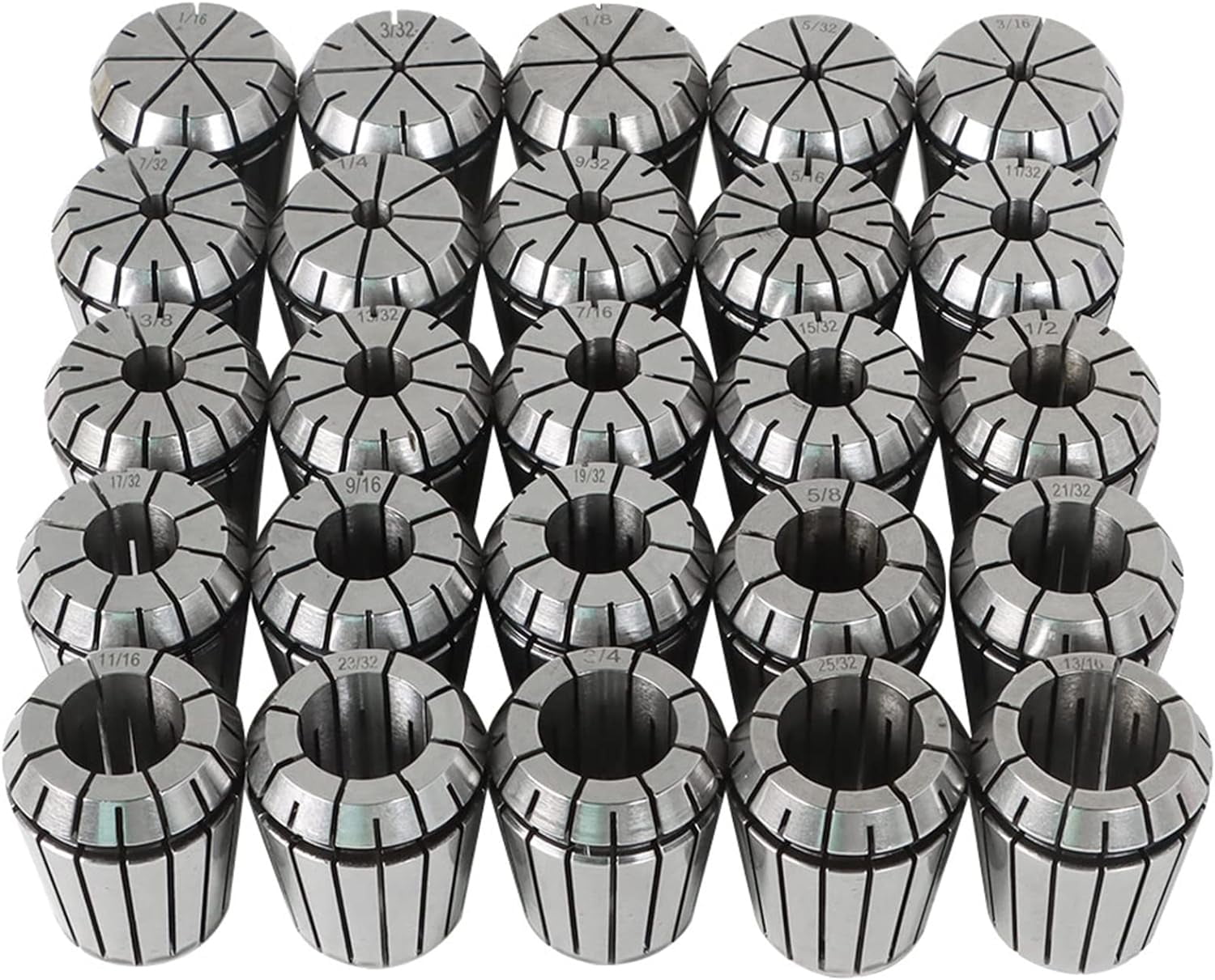 ER32 Spring Collet Set 1/16-13/16 Inch Carbon Steel Spring Collet Set ...