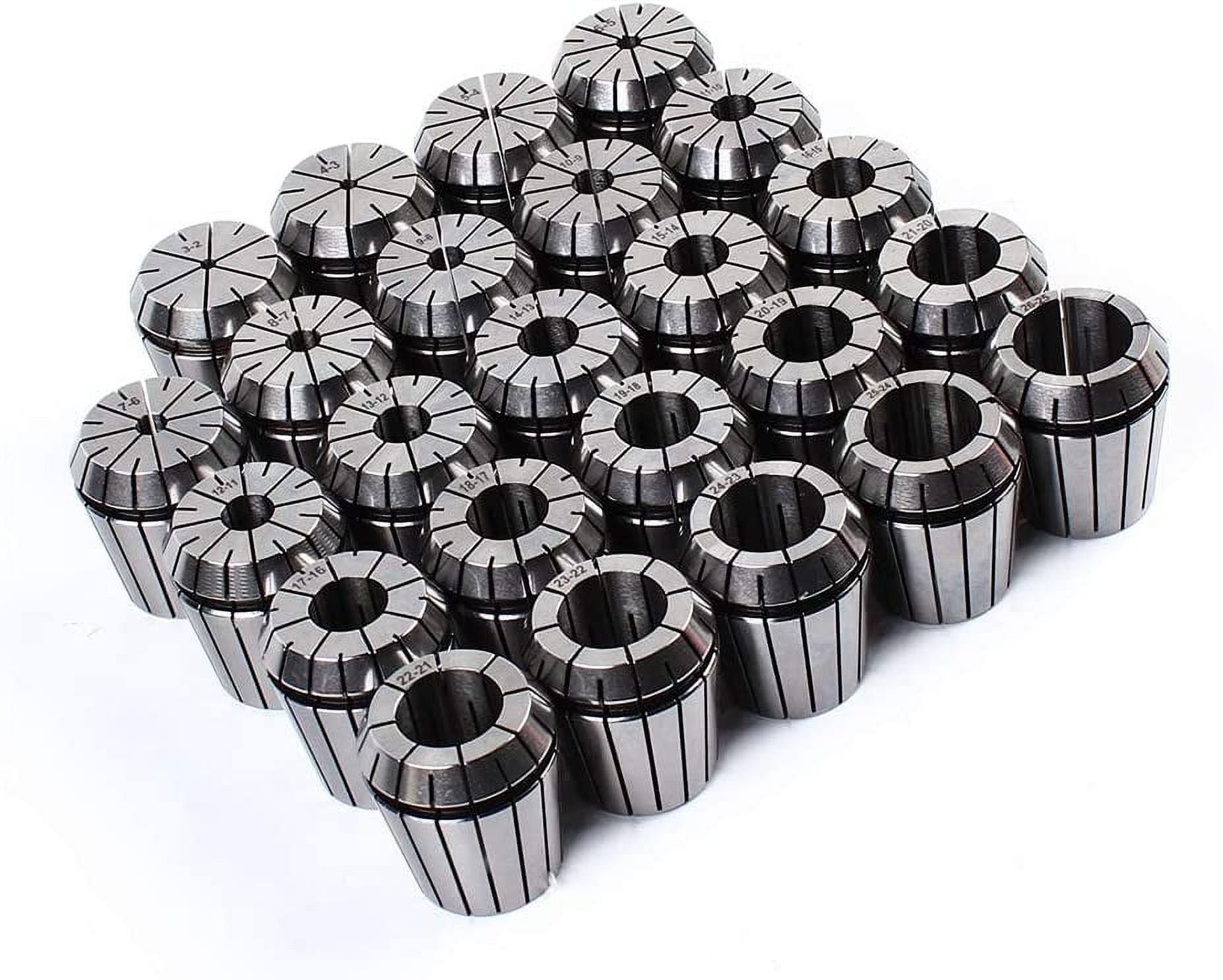 ER40 Collets Set, 24 PCS Metric Size High Precision Spring Clamping ...