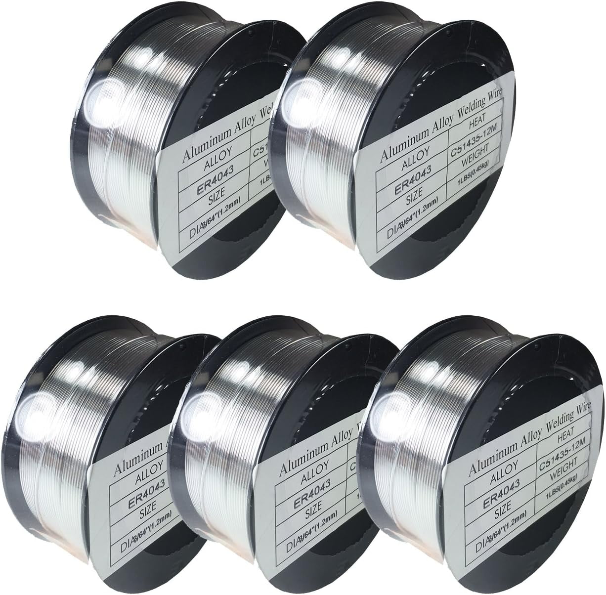 ER4043 .030" .035" 3/64" 1-LB Aluminum Welding MIG re (5EA-3/64 1LB ...