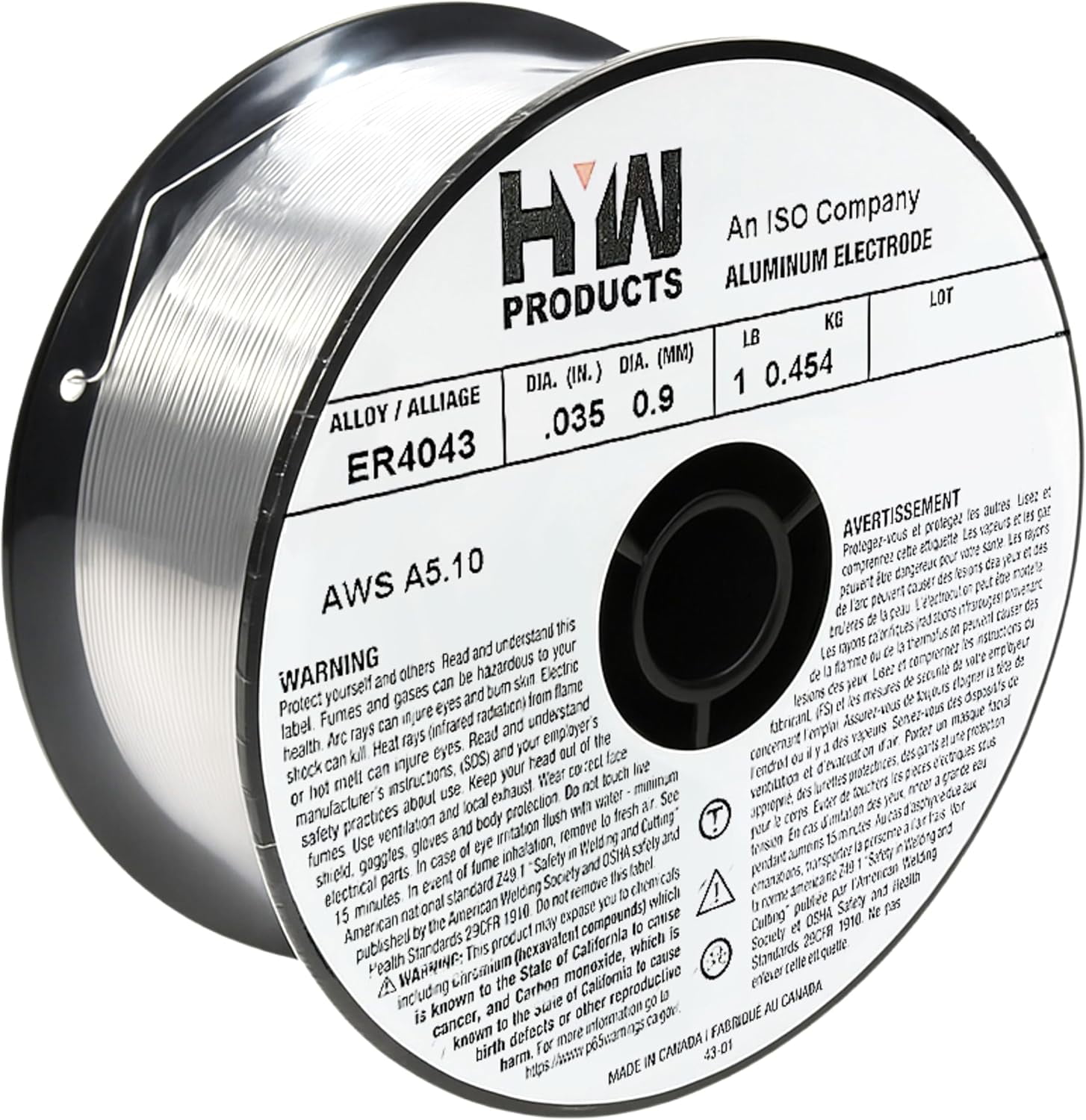 ER4043 Mig .035" Aluminum Welding Wire 1-Pound Roll (Made in North ...