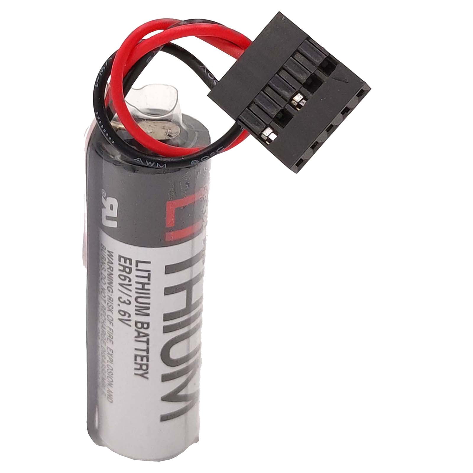 ER6V 3.6V ER6VC3N 3.6V 2000mah PLC Lithium Battery w/ JAE5PIN Plug For ...