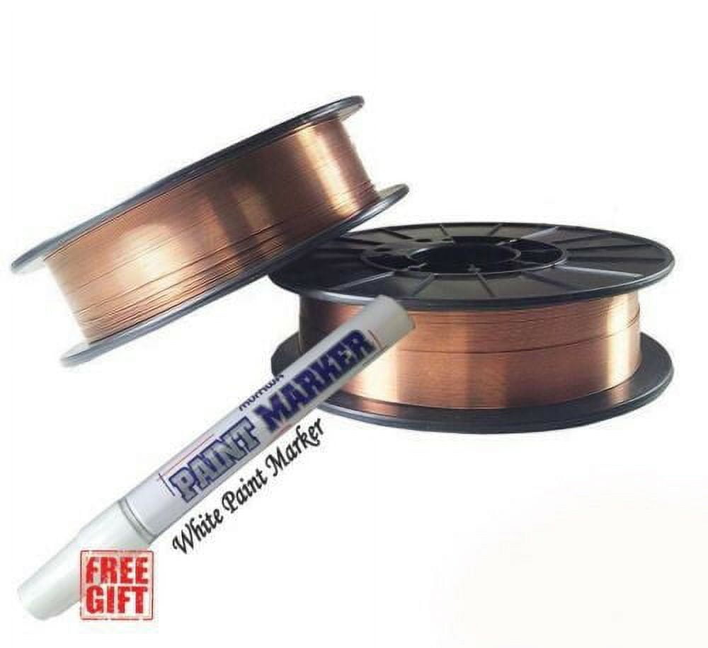 ER70S-6 .030" x 10 lb Mig Welding Wire Rod - 2 Rolls - Walmart.com
