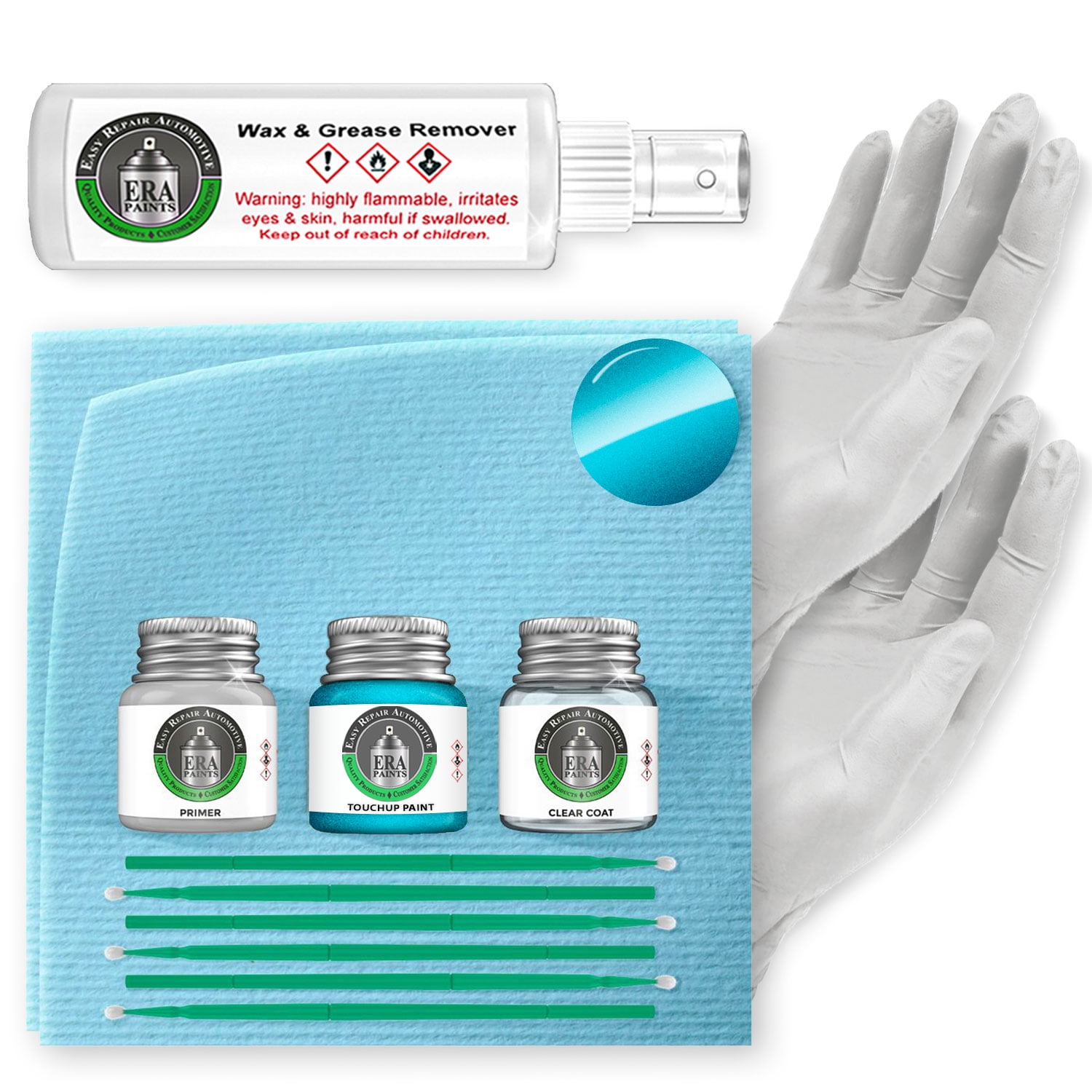 ERA Paints 870 - Electric Blue Metallic for MINI Exact Match Touch Up Paint Jar - Pro Kit ...