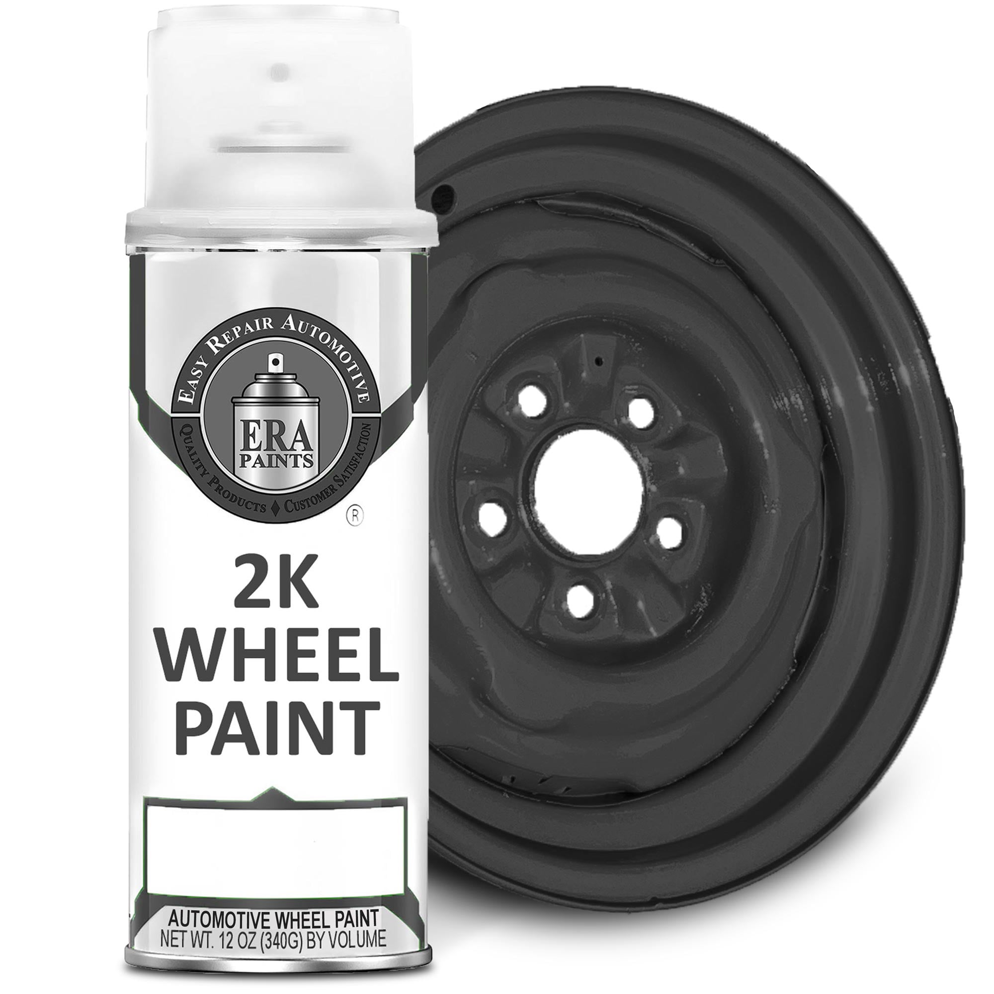 ERA Paints Black Wheel Paint With Omni-Curing Catalyst - 2K Aerosol ...
