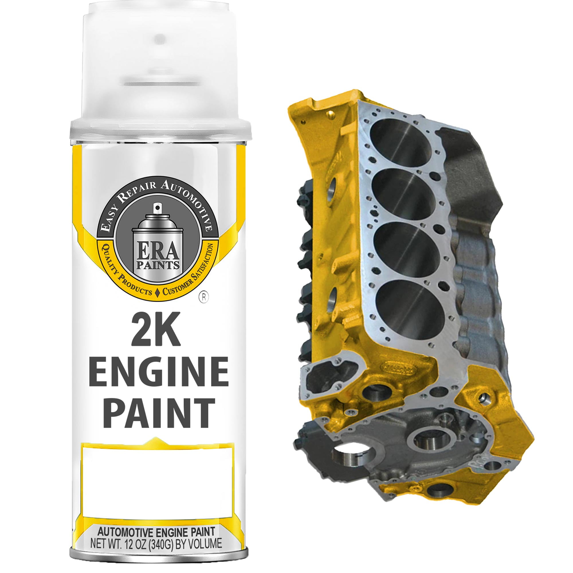 ERA Paints Yellow Engine Paint With Omni-Curing Catalyst - 2K Aerosol ...