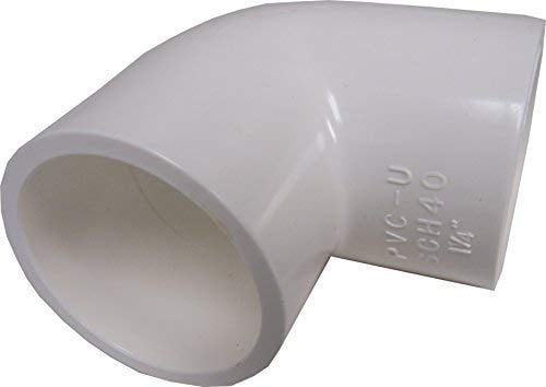 ERA Sch 40 PVC 2 Inch 90 Degree Elbow, Socket Connection, NSF Compliant, For Water Systems ...