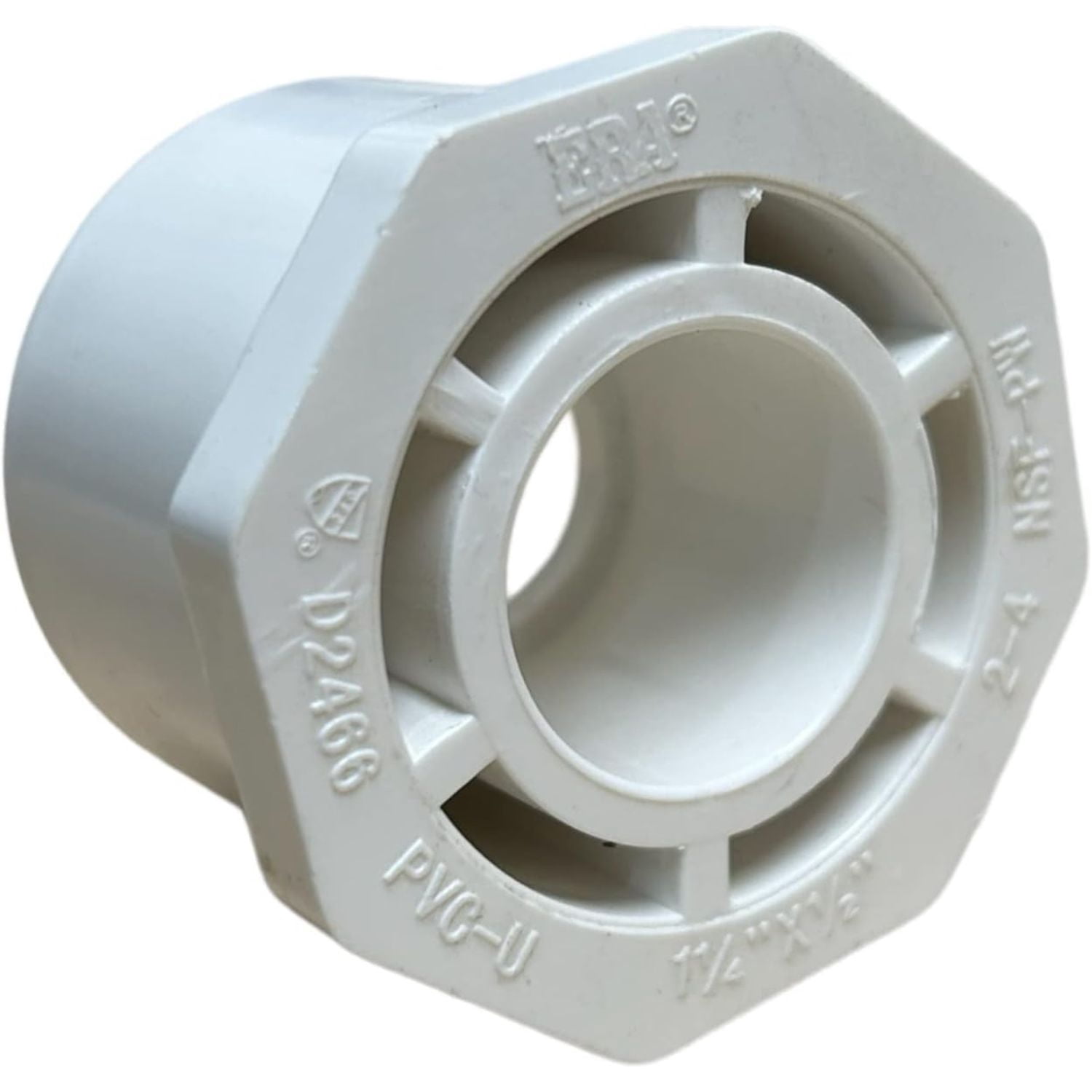 ERA Schedule 40 PVC Reducer Bushing, 1-1/4" x 1/2" Socket Connection ...