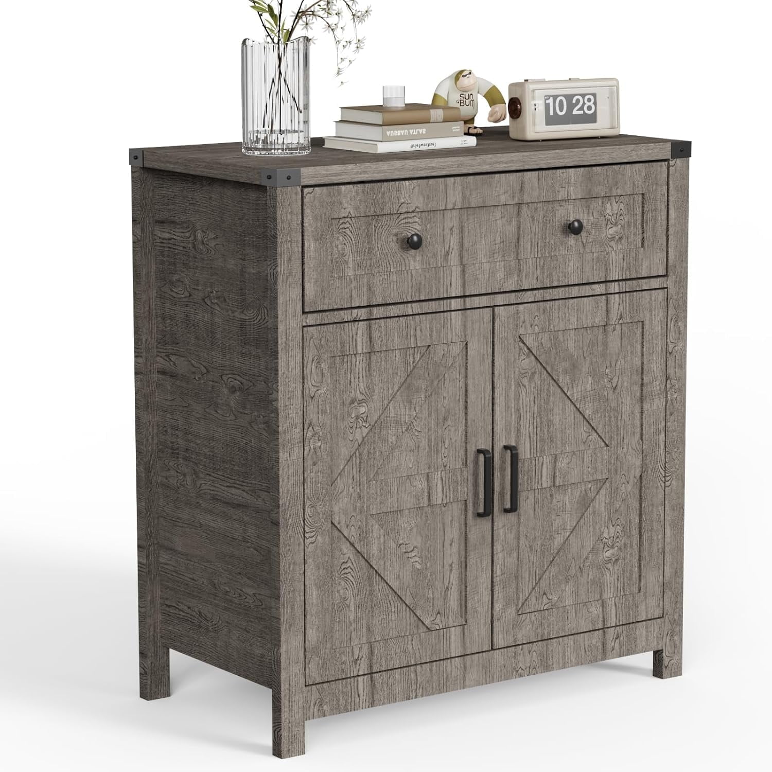 ERAMENT 30" Kitchen Storage Cabinet with Drawers and Doors,Farmhouse ...