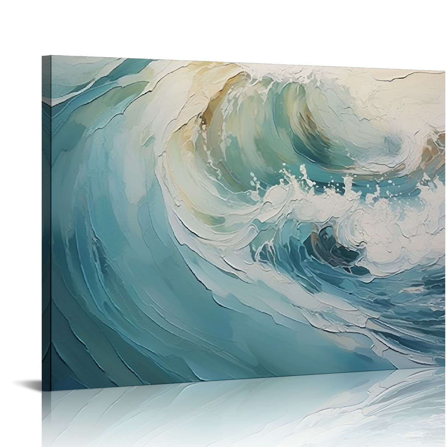 ERAPDAUR Abstract Seascape Wall Art Ocean Waves Art Print Sea Landscape ...