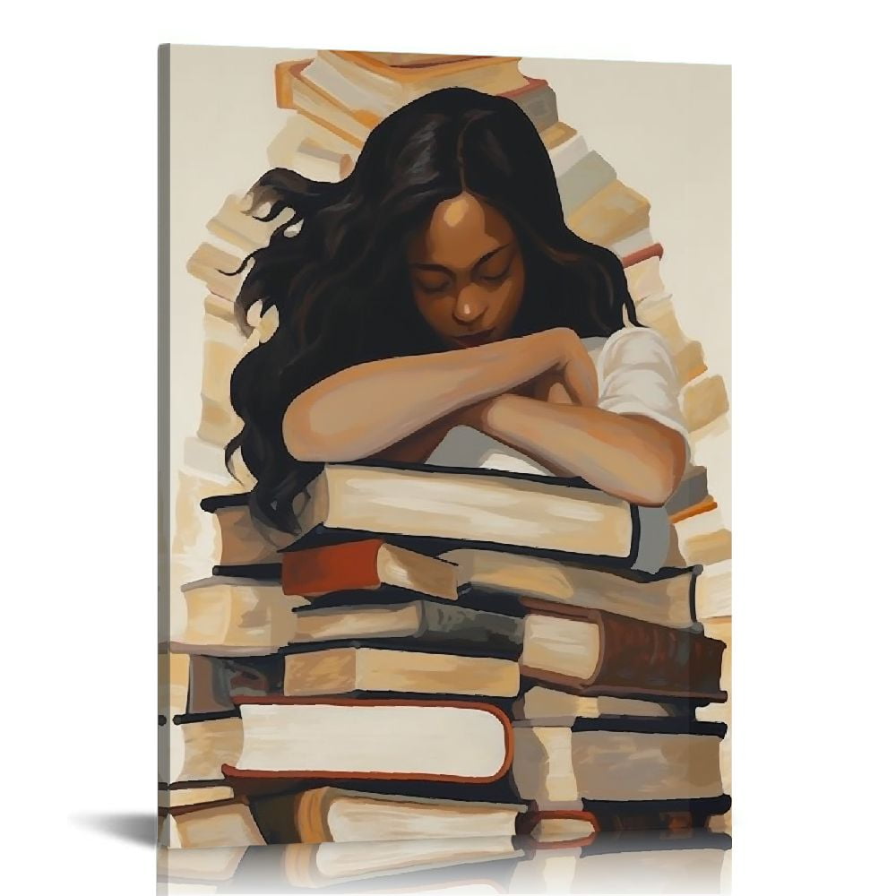 ERAPDAUR African American Boho Wall Art, Black Women Art, Black Girl Canvas Print, African ...