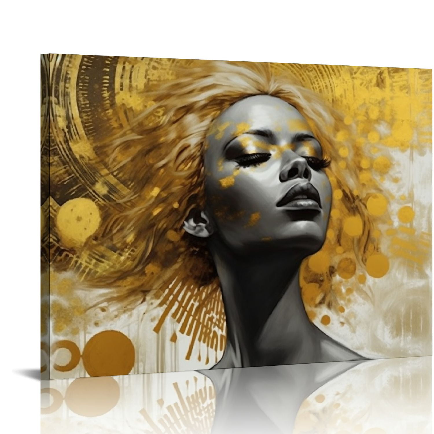 ERAPDAUR Black Wall Art - African American Black Girl Wall Art Colorful Black African Woman ...