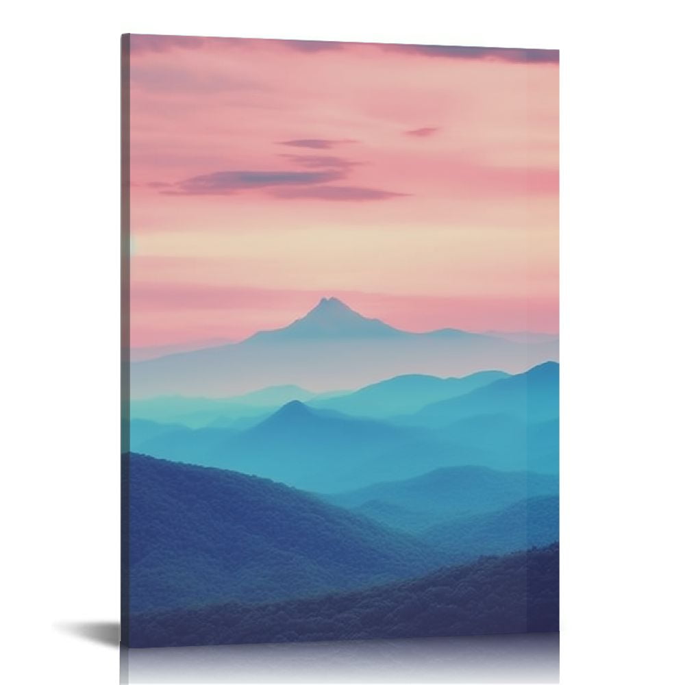 ERAPDAUR Blue Ridge Mountains Poster Colorful Print, Blue Ridge ...
