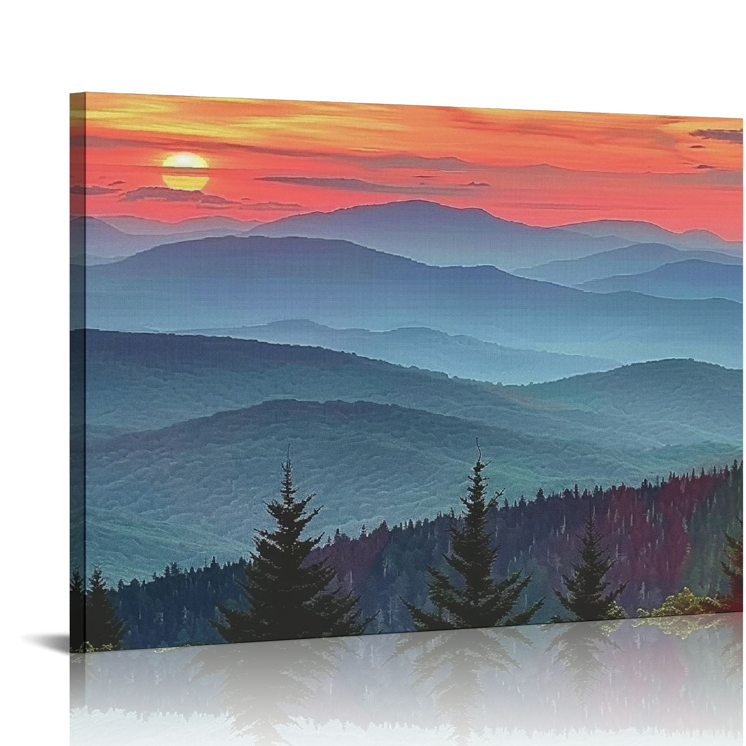 ERAPDAUR Blue Ridge Parkway Painting Scenic Landscape Appalachian ...