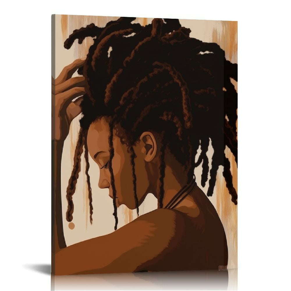 ERAPDAUR Boho African American Wall Art Black Girl Canvas Print Black Queen Poster African ...