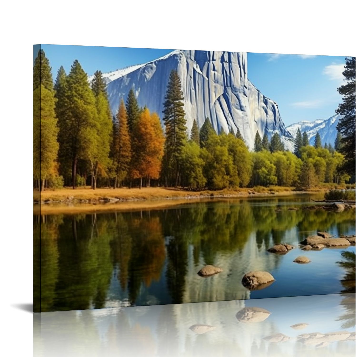ERAPDAUR Canvas Wall Art Mountain and Lake Landscape Picture Canvas Art ...