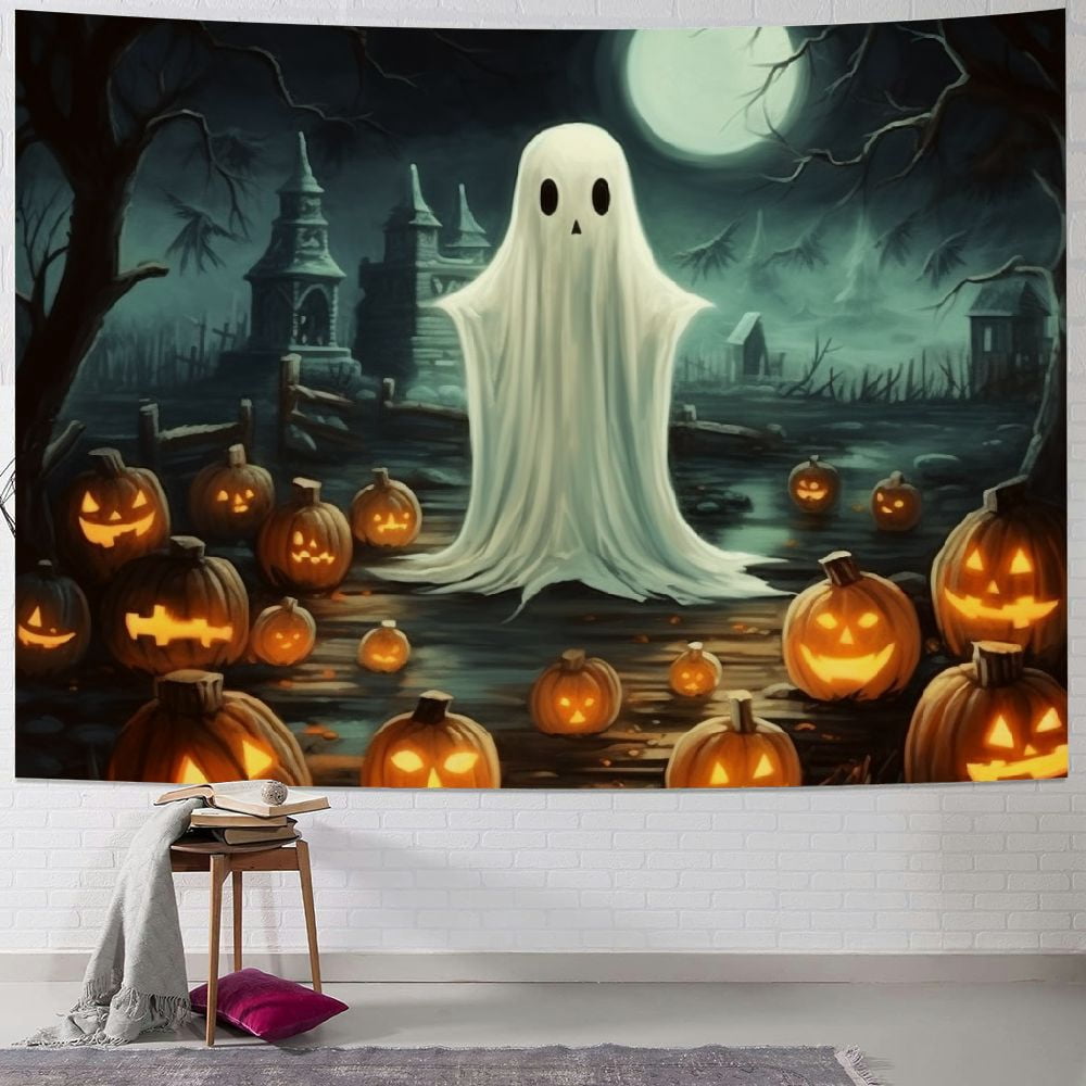 ERAPDAUR Cartoon Ghost Kids Tapestry,Happy Halloween Western Holiday ...
