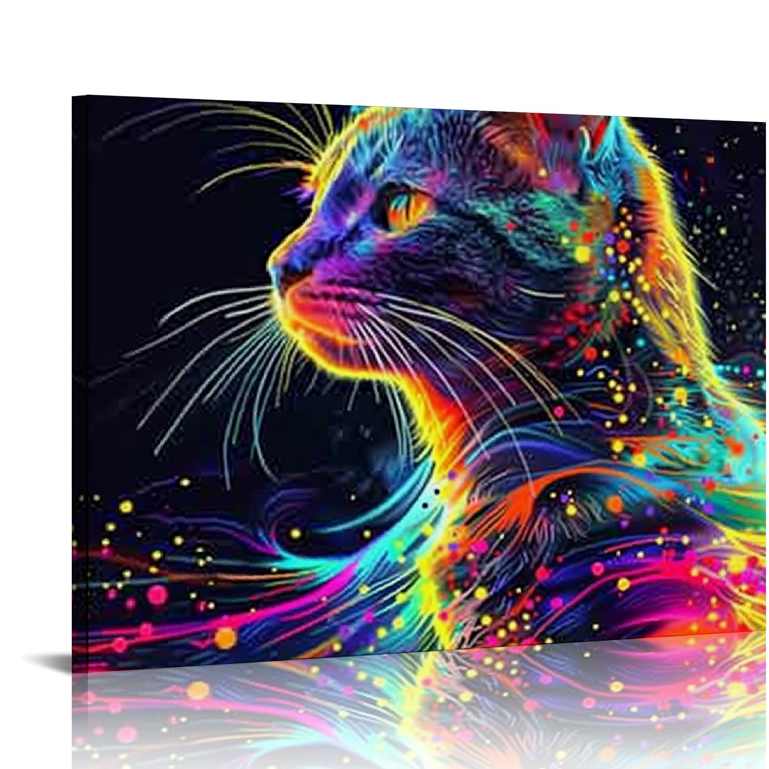 ERAPDAUR Cat Pictures Wall Decor Modern Artwork Printed Cat Wall Art on ...