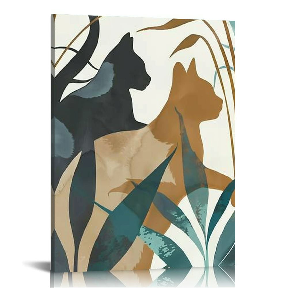 ERAPDAUR Cat Wall Decor, Modern Colorful Boho Cats Wall Art, Cute Kitty ...