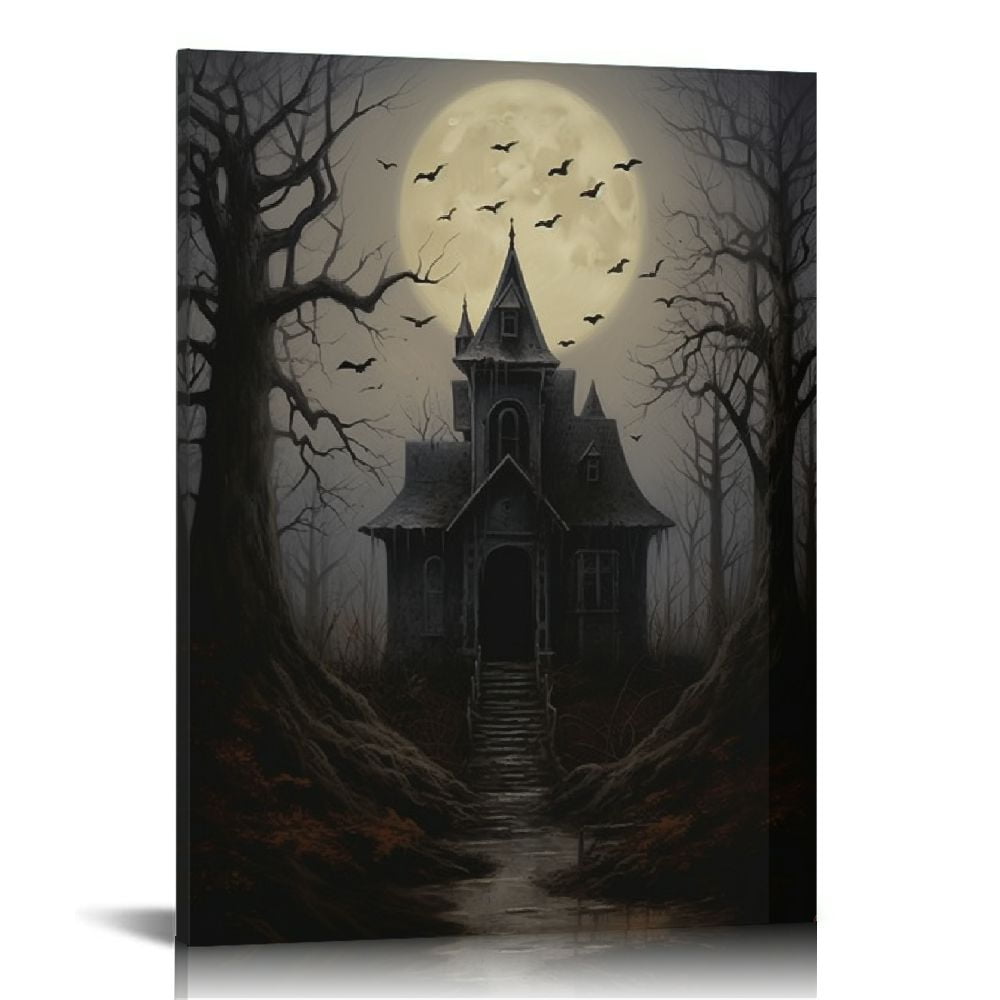 ERAPDAUR Dark Academia Wall Art Gothic Halloween Poster Vintage Haunted ...