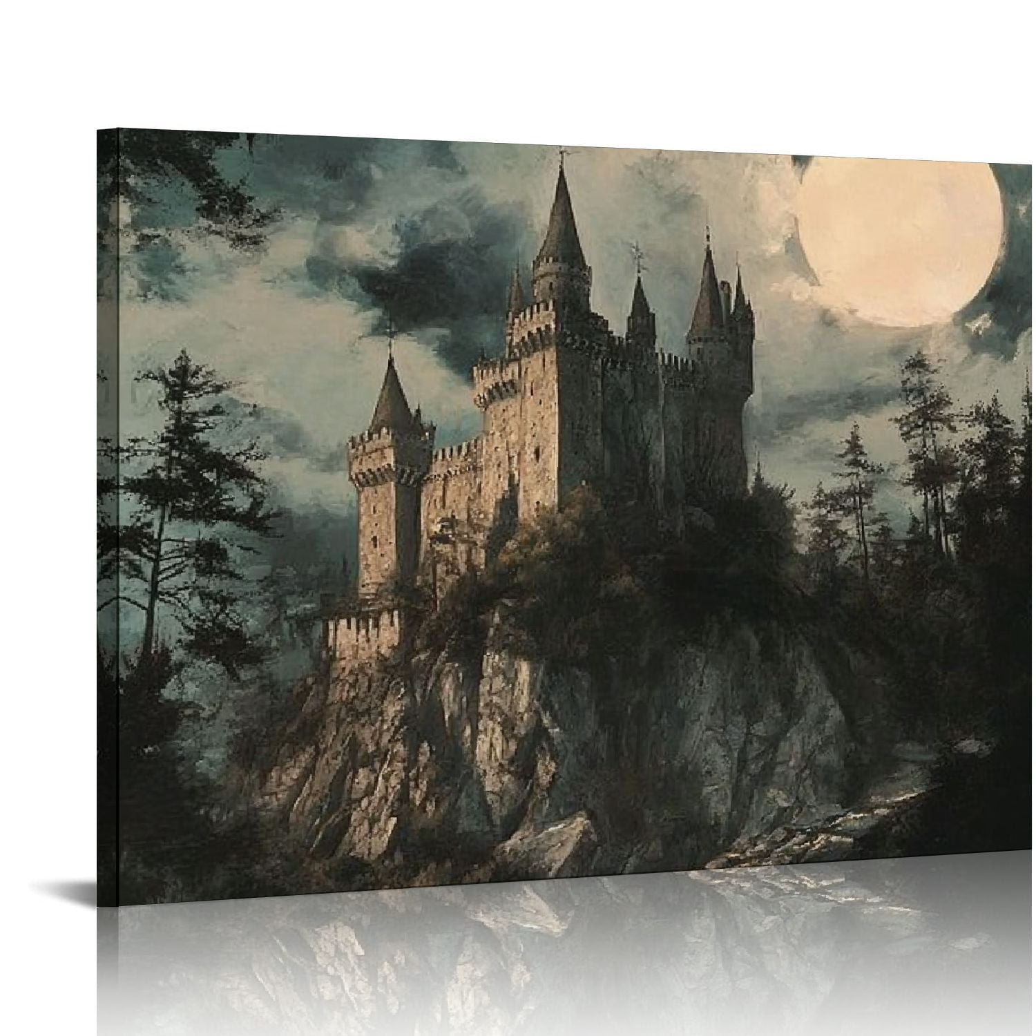 ERAPDAUR Dark and Moody Halloween Wall Art-Dracula's Castle Posters For ...
