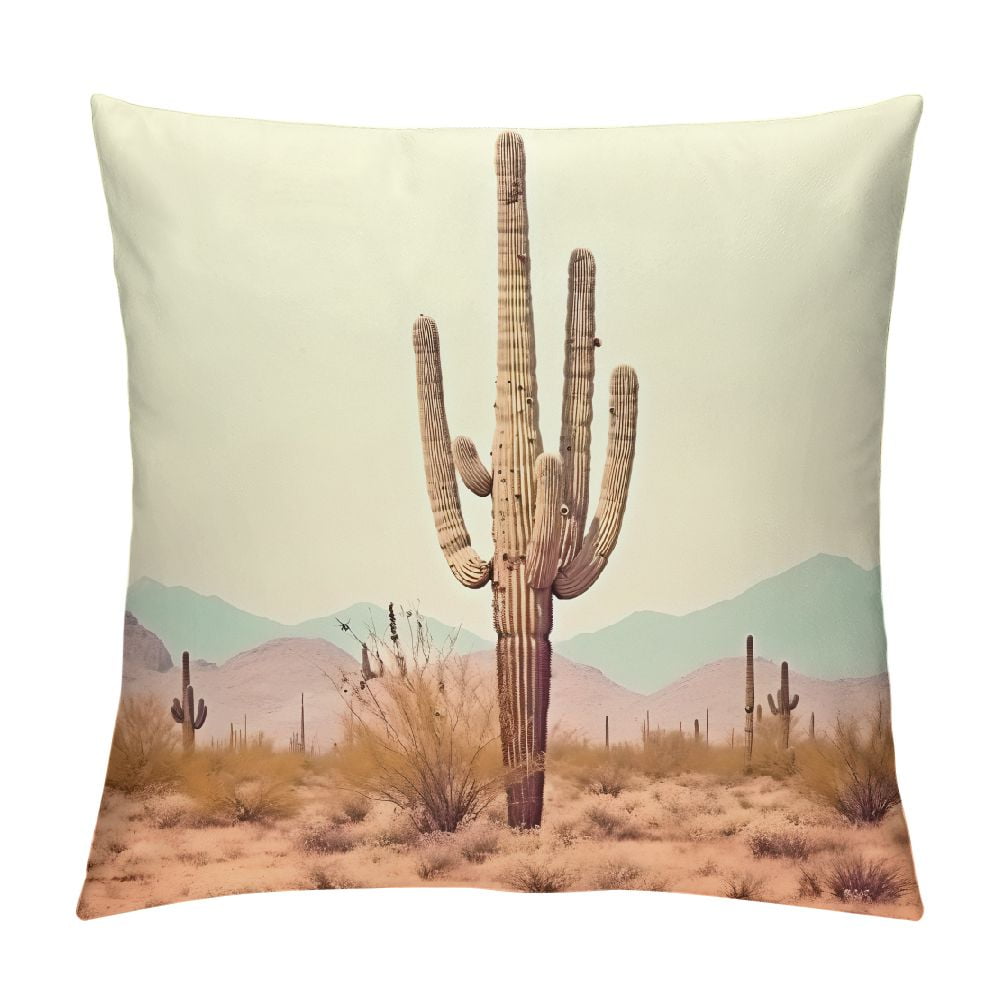 ERAPDAUR Desert Cactus Modern Rustic Decorative Pillow Covers with ...