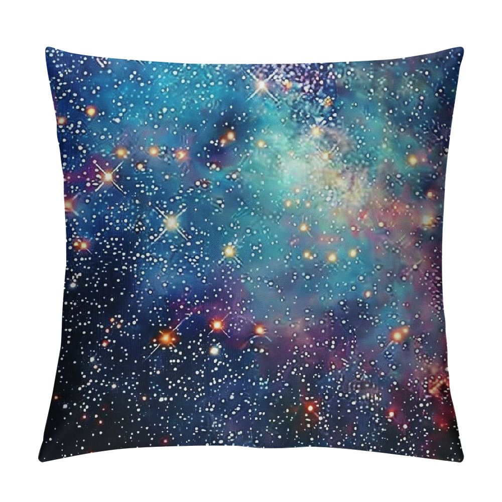 ERAPDAUR Galaxy Space Throw Pillow Covers, Cosmic Universe Outer Space ...