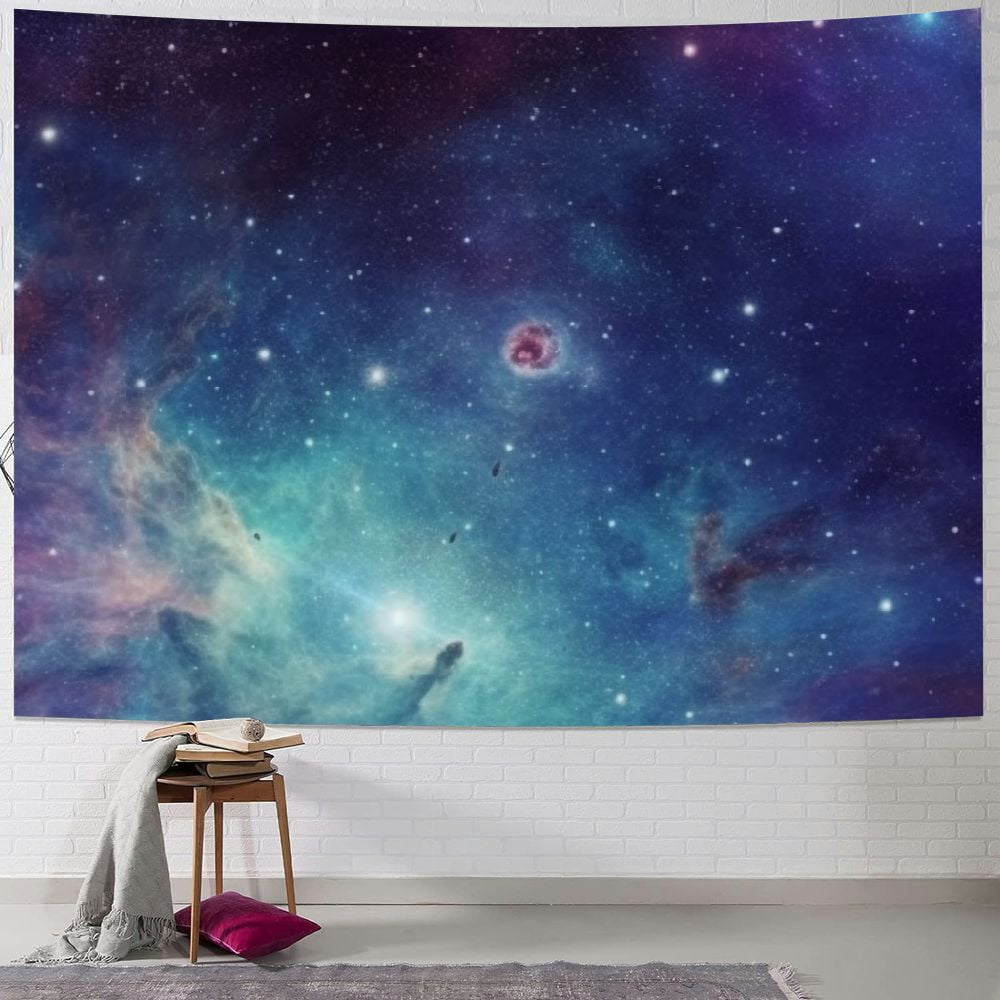 ERAPDAUR Galaxy Tapestry Blue Starry Sky Universe Space Wall Hanging ...