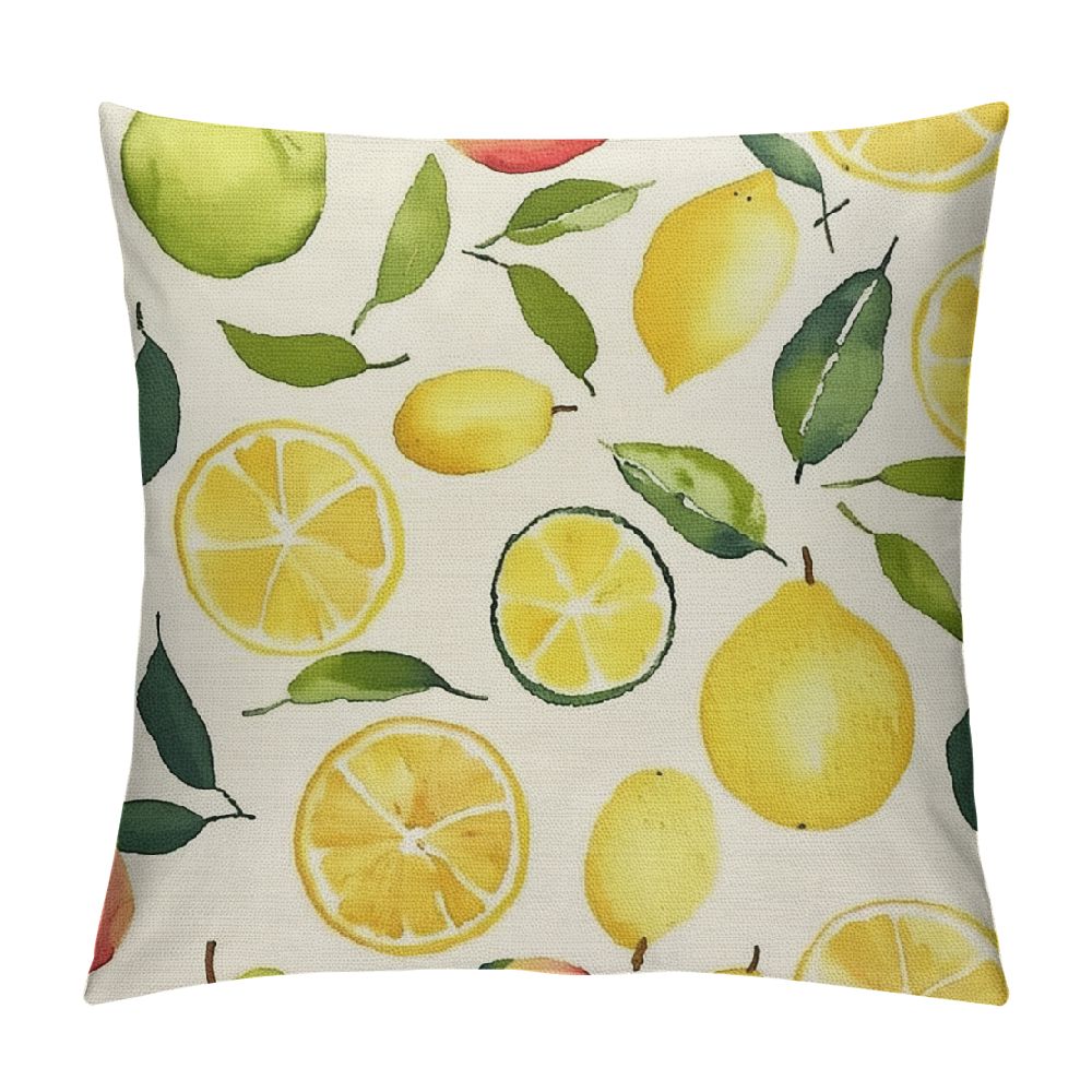 ERAPDAUR Lemon Pillow Covers Summer Farmhouse Throw Pillow Case ...